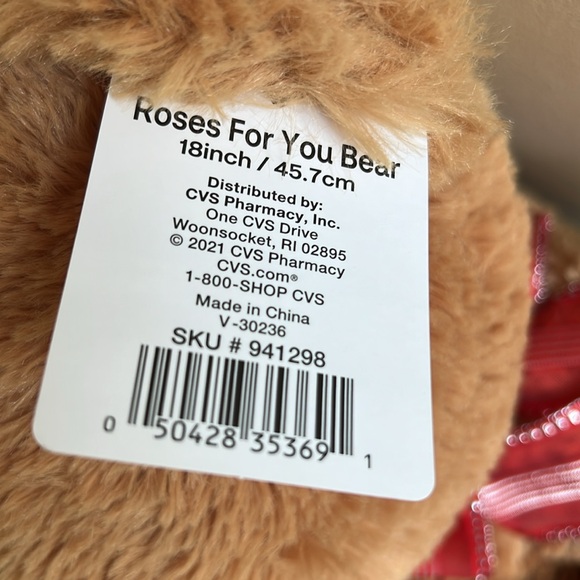 CVS | Toys | Valentines Heart Bear Plush Cvs 22 18 Roses For Your Bear ...